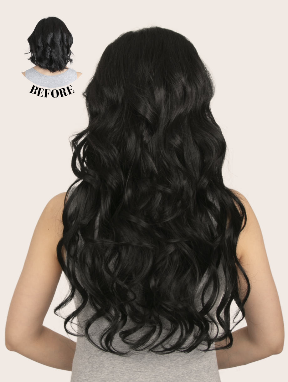 Fiona Synthetic 22 Inch Curly One Piece Clip in Hair Extensions – KOKO ...
